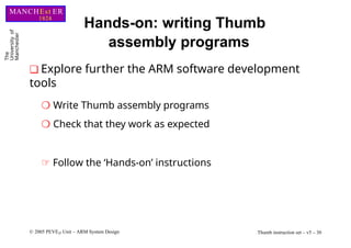 05_Thumb (15).pptx ARM MICROCONTROLLERS THUMB INSTRUCTIONS WORKING ...