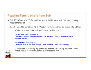Integrating Spark and Solr-(Timothy Potter, Lucidworks) | PPT