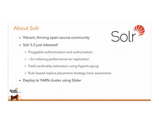 Integrating Spark and Solr-(Timothy Potter, Lucidworks) | PPT