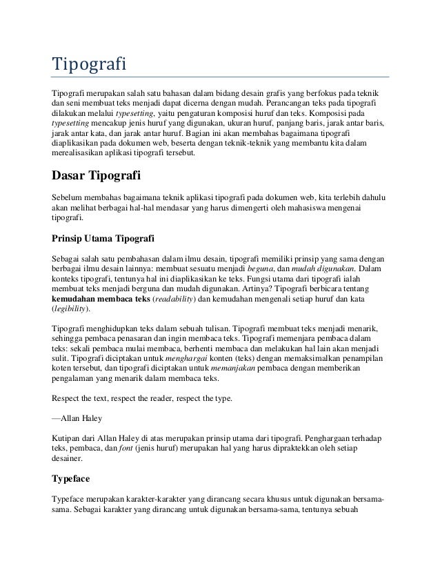 webdesign dasar : 05 tipografi