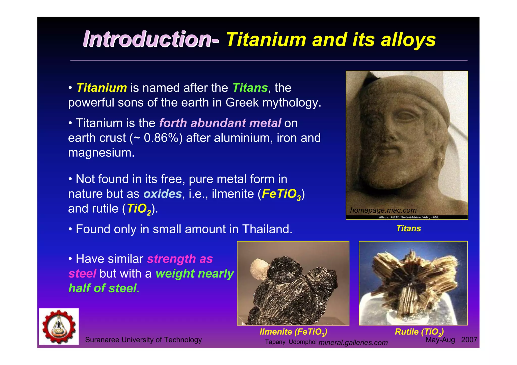 titanium and titanium alloys | PDF