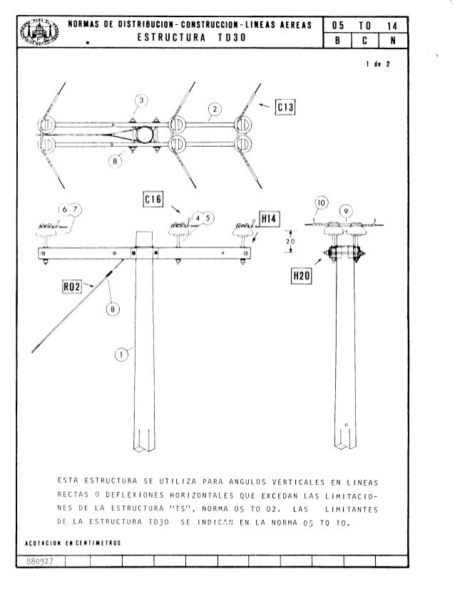 Normas de Distribución - Construcción - Lineas Aéreas Estructura T
