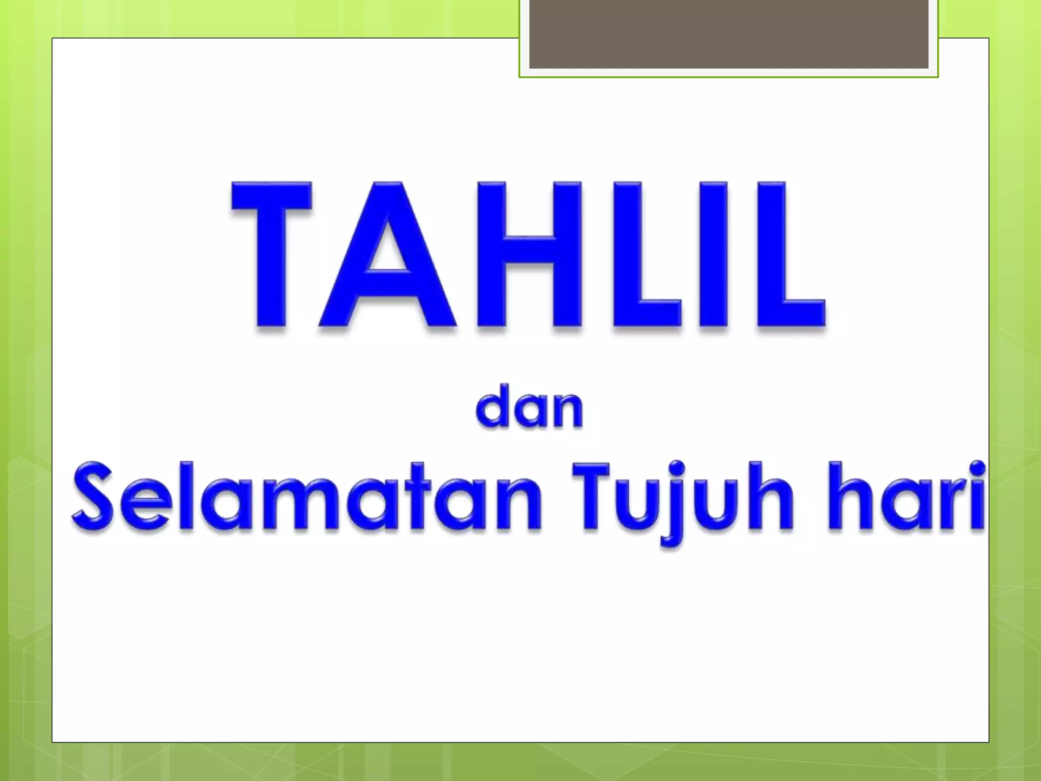 Dalil Tradisi NU | PPTX