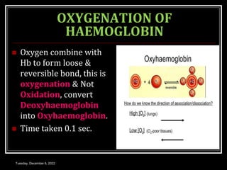 TRANSPORT OF OXYGEN | PPT