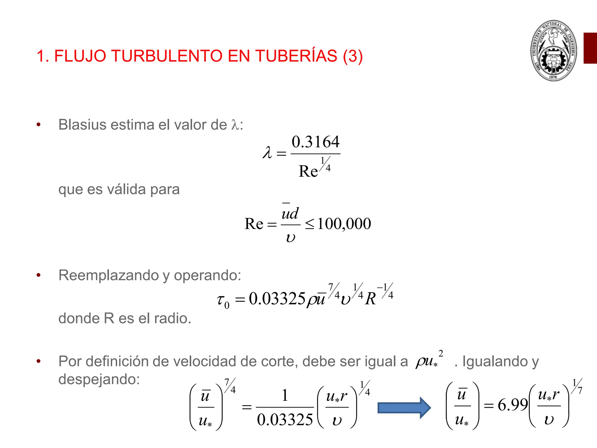 FLUJO LAMINAR Y FLUJO TURBULENTO- FORMULAS | PDF