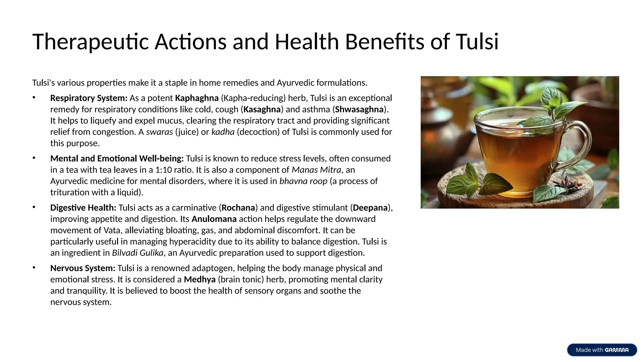 Tulsi -Holy basil usage in Ayurveda.pptx