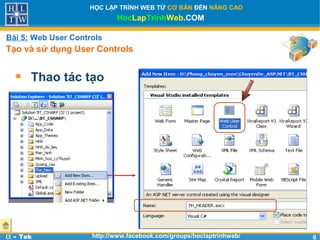 Bài 5 - Web User Controls Asp.net