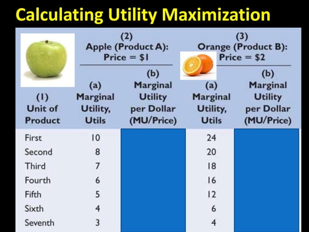 05 utility maximization | PPTX | Home Utilities | Personal Finance