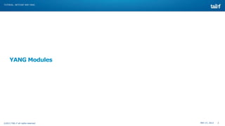 Module 5: YANG Tutorial - part 1 | PPTX