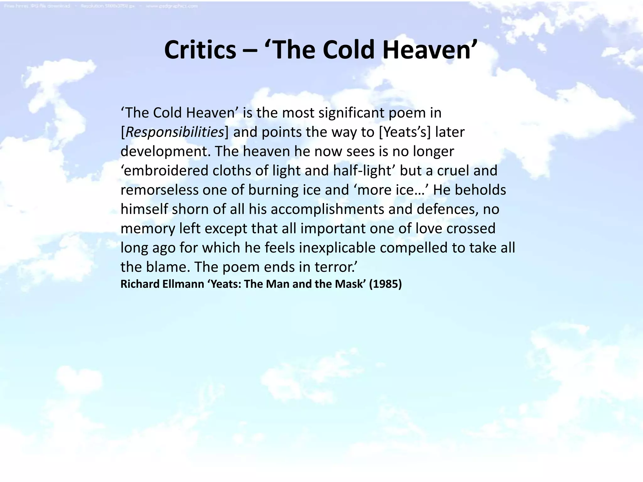 05 yeats cold heaven | PPTX