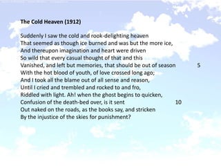 05 yeats cold heaven | PPTX