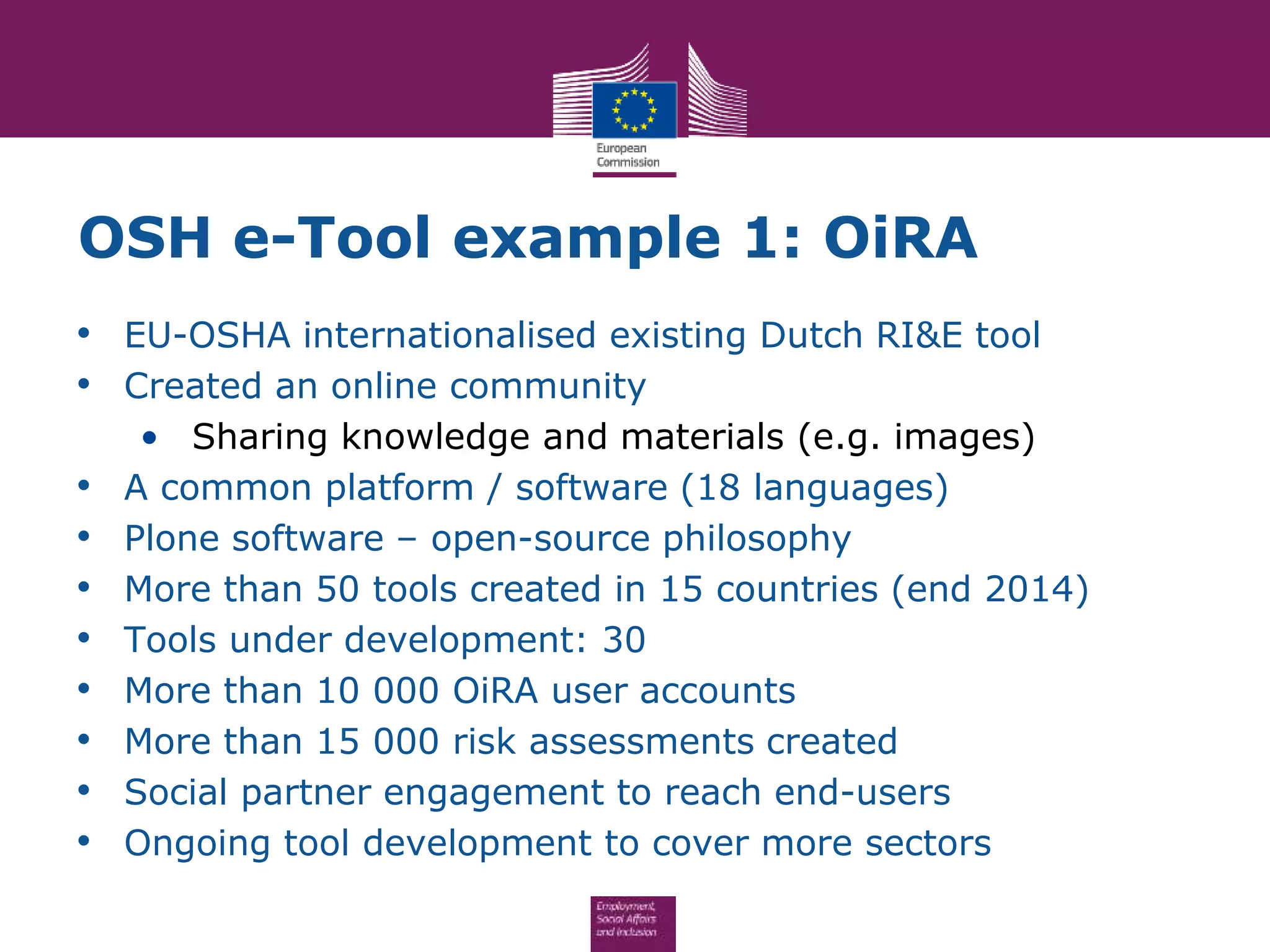 Innovative IT solutions to support OSH – what is going on in Europe? | PPTX
