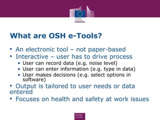 Innovative IT solutions to support OSH – what is going on in Europe ...