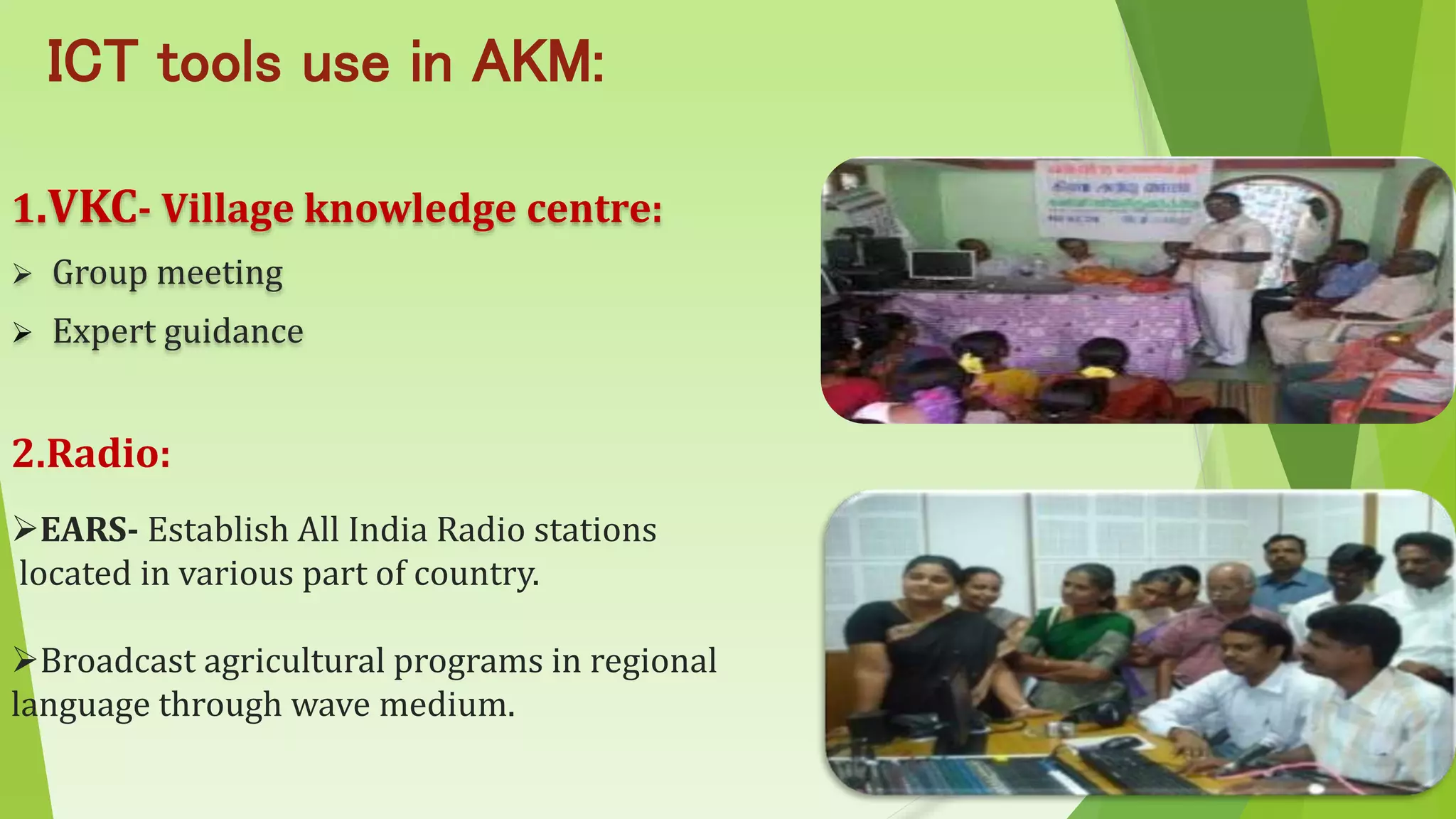 ICT IN AGRICULTURAL KNOWLEDGE MANAGEMENT | PPTX