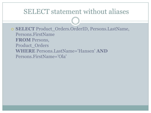 06.02 sql alias | PPT