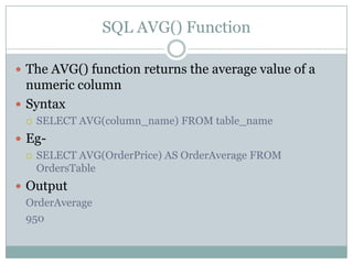 06.02 sql alias | PPT