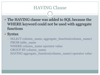 06.02 sql alias | PPT