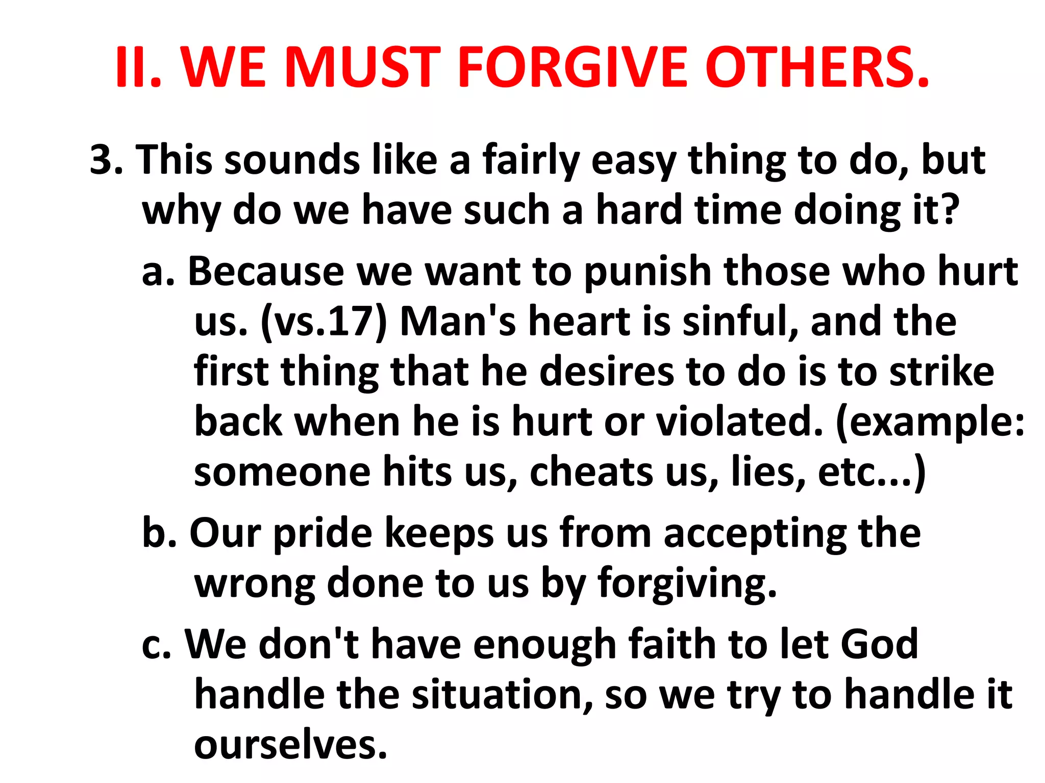 forgiveness - our obligation | PPTX