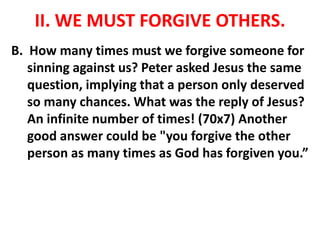 forgiveness - our obligation | PPTX