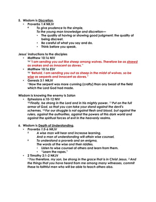 06-07-20, Proverbs 1&2, Charted Waters, Wisdom | PDF