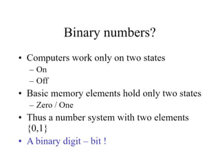 Introduction to Computers - Number Systems | PPT