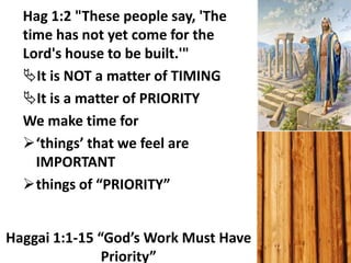 06 09 haggai 1 god's work must have priority (final) | PDF