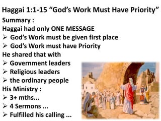 06 09 haggai 1 god's work must have priority (final) | PDF