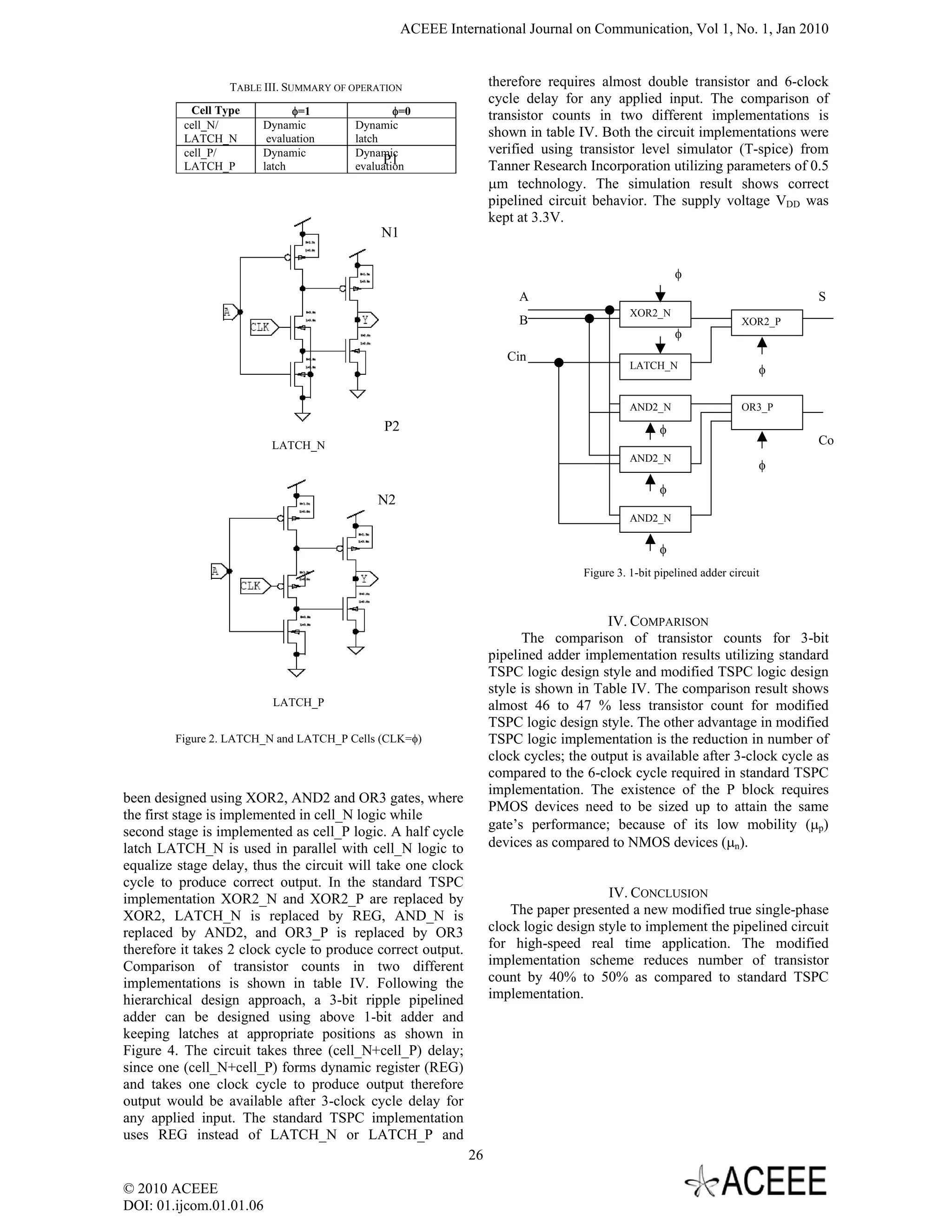 A High Speed Pipelined Dynamic Circuit Implementation Using Modified TSPC Logic Design Style ...