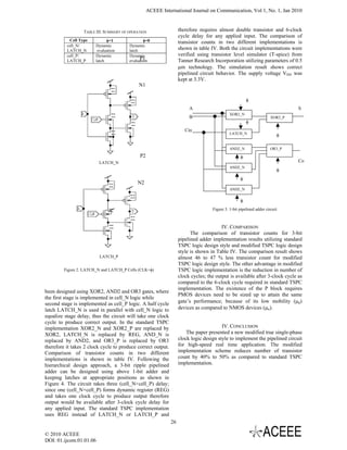 A High Speed Pipelined Dynamic Circuit Implementation Using Modified TSPC Logic Design Style ...