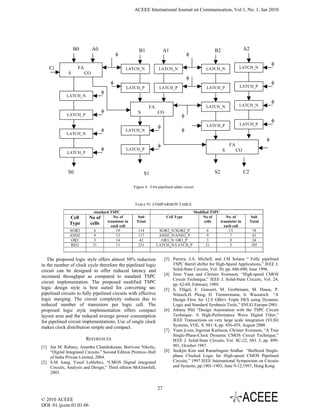 A High Speed Pipelined Dynamic Circuit Implementation Using Modified TSPC Logic Design Style ...