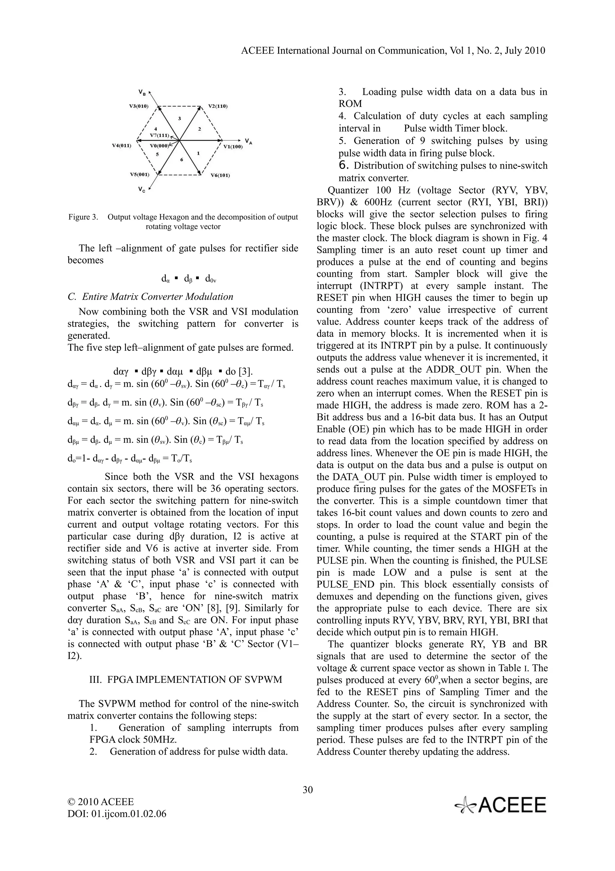 Implementation of SVPWM control on FPGA for three phase MATRIX CONVERTER | PDF