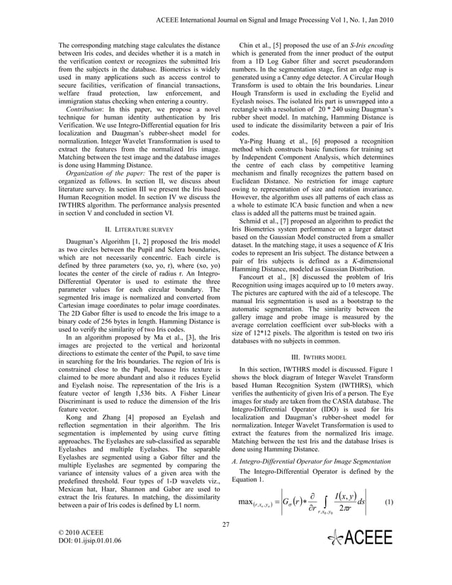 High Security Human Recognition System using Iris Images | PDF | Technology & Computing