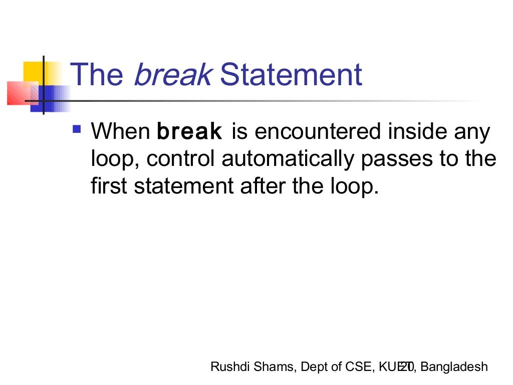 Lec 06. For Loop / Break / Continue