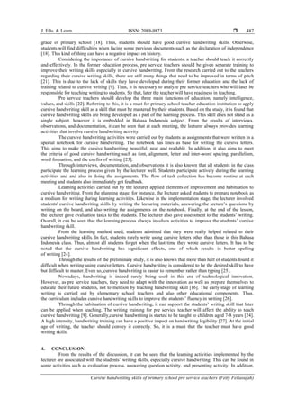 Cursive handwriting skills of primary school pre service teachers | PDF