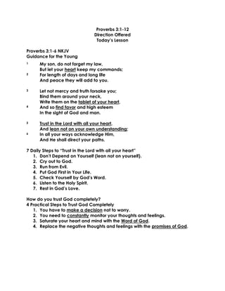 06-14-20, Proverbs 3;1-12, Direction Offered | PDF