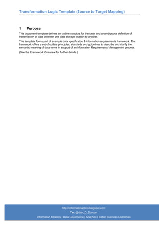 06. Transformation Logic Template (Source to Target) | DOCX