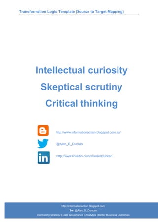 06. Transformation Logic Template (Source to Target) | DOCX