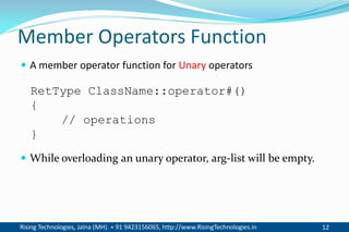06. operator overloading | PPT