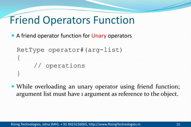 06. operator overloading | PPT