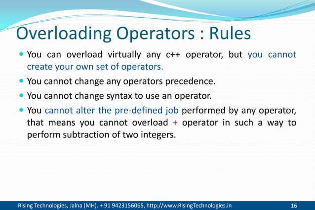 06. operator overloading | PPT