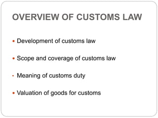 nikhil bhagat indian customs act presentation