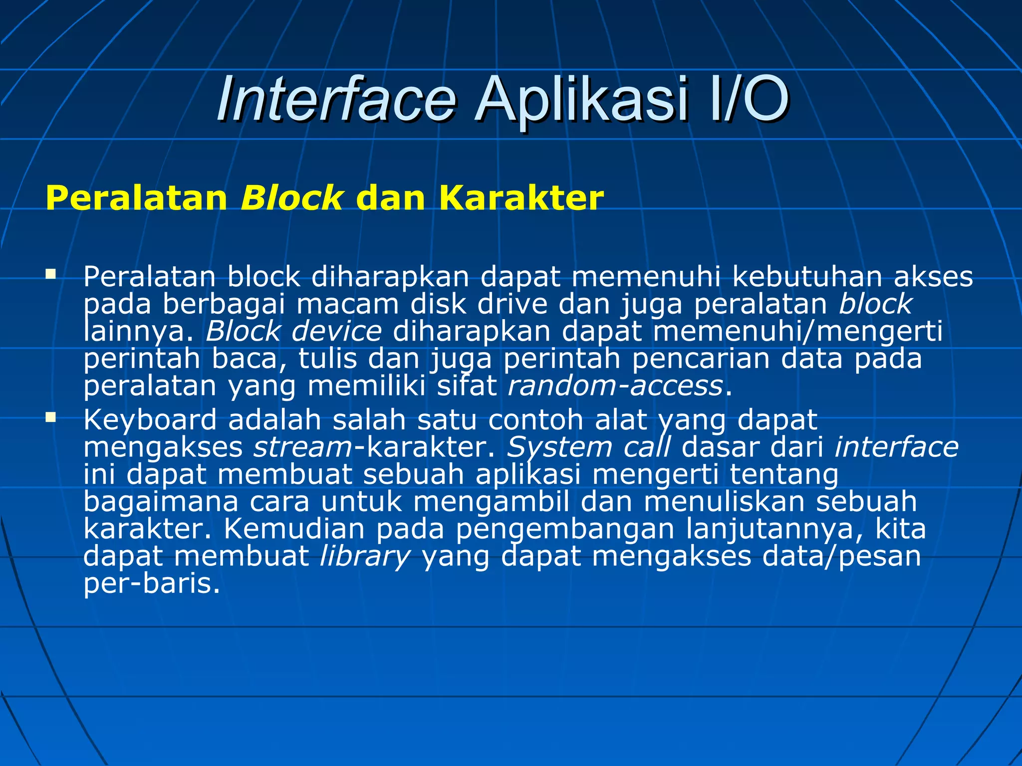 Ferli Apriadi - Manajemen Sistem Input/Output | PPT