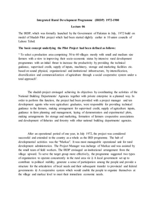 06.irdp | Agriculture | Industries