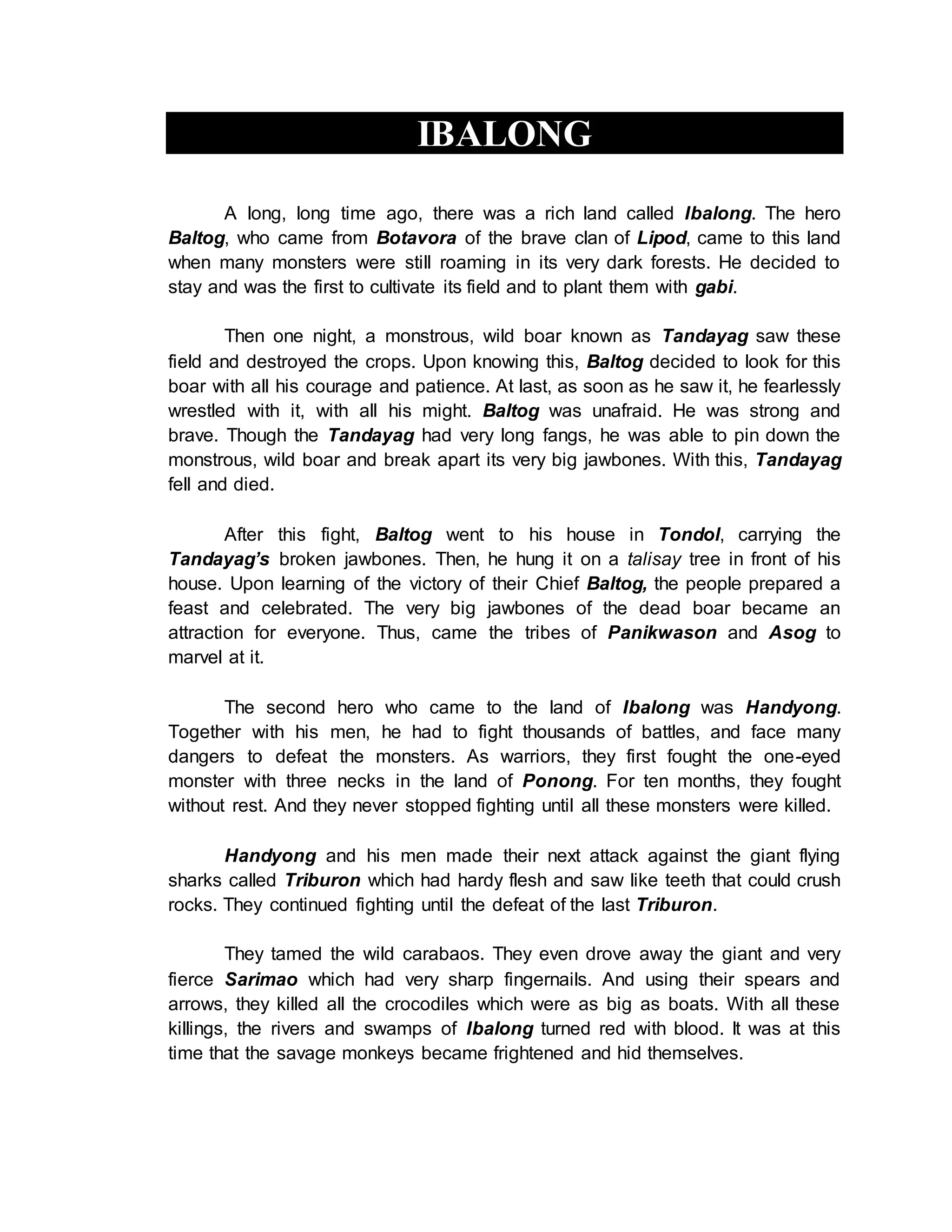 Ibalong | DOCX