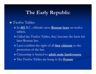 CPWC 06.1 the roman republic | PDF