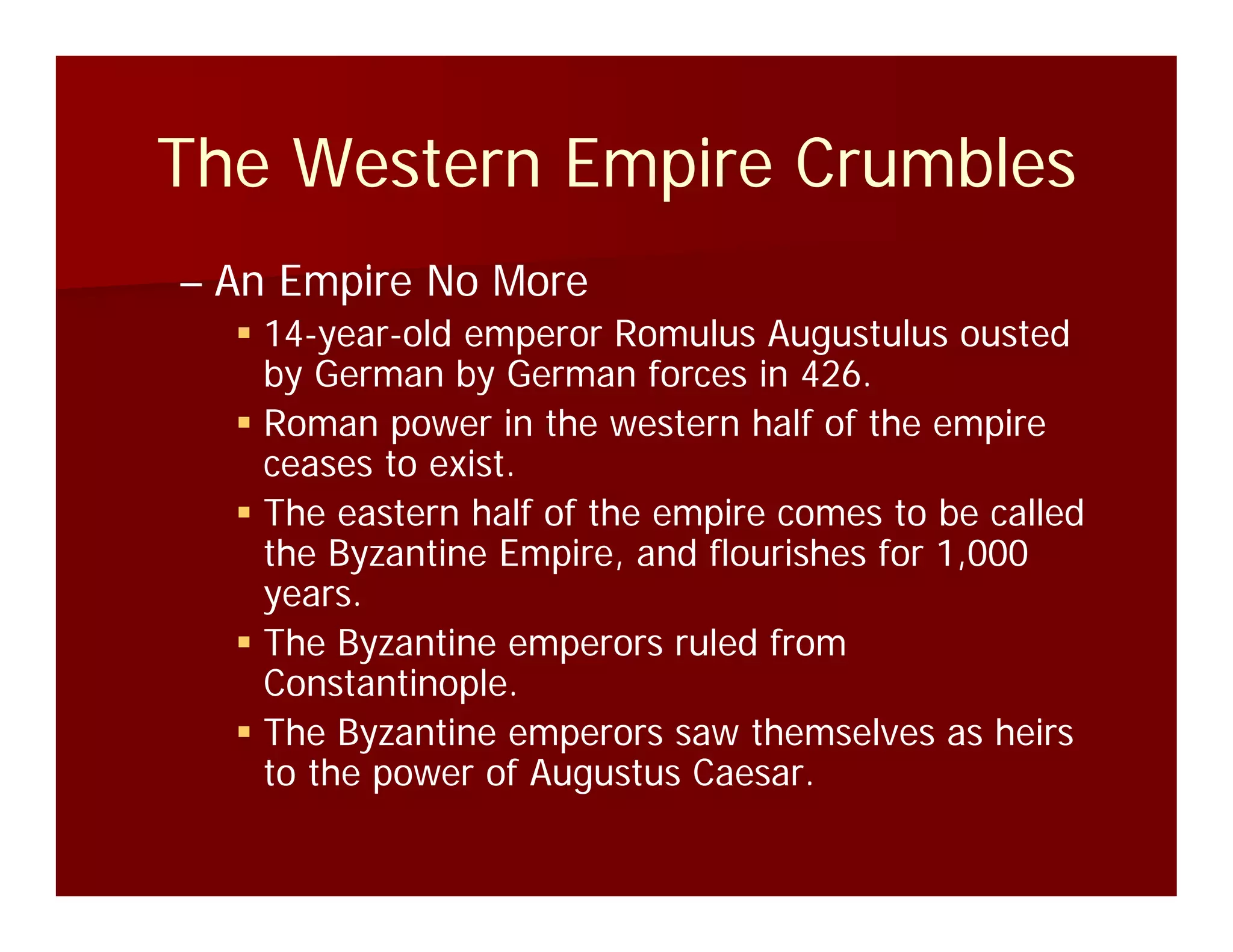 CPWC 06.4 the fall of the roman empire | PDF