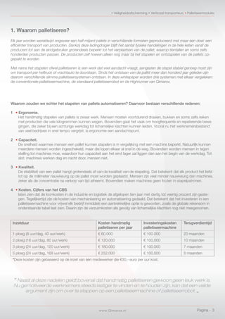 06.03.2015 White paper palletiseren, Efficiënt en snel palletiseren | PDF