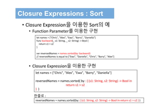 Swift 3 Programming for iOS : Closure | PPT