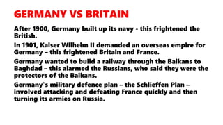 HISTORY YEAR 10: THE COURSE OF WORLD WAR 1 | PPTX