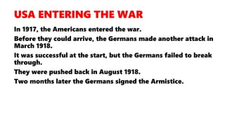 HISTORY YEAR 10: THE COURSE OF WORLD WAR 1 | PPTX